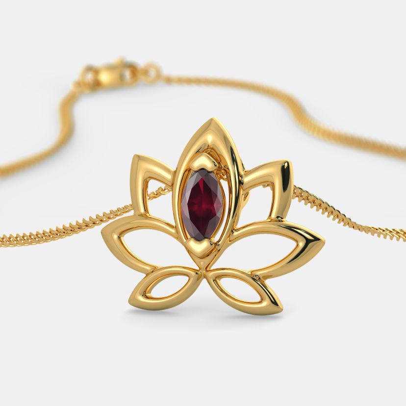 bluestone ruby pendant