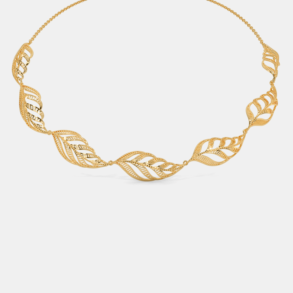 The Falling Leaf Collar Necklace | BlueStone.com