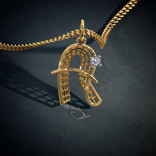 Buy 50+ Gold Alphabet Pendants Designs Online | BlueStone.com - India's ...