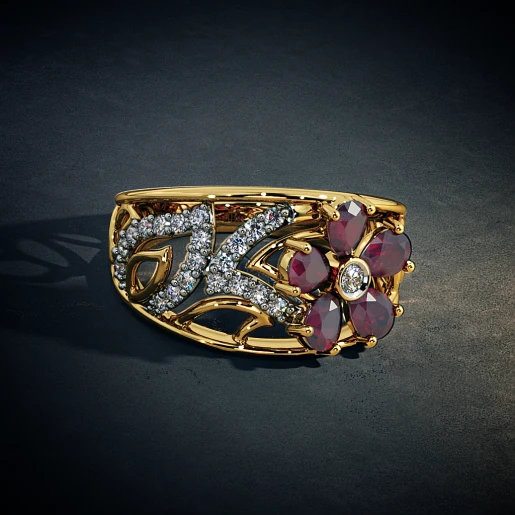 Buy 50+ White Ruby Rings Designs Online | BlueStone.com - India's #1 ...